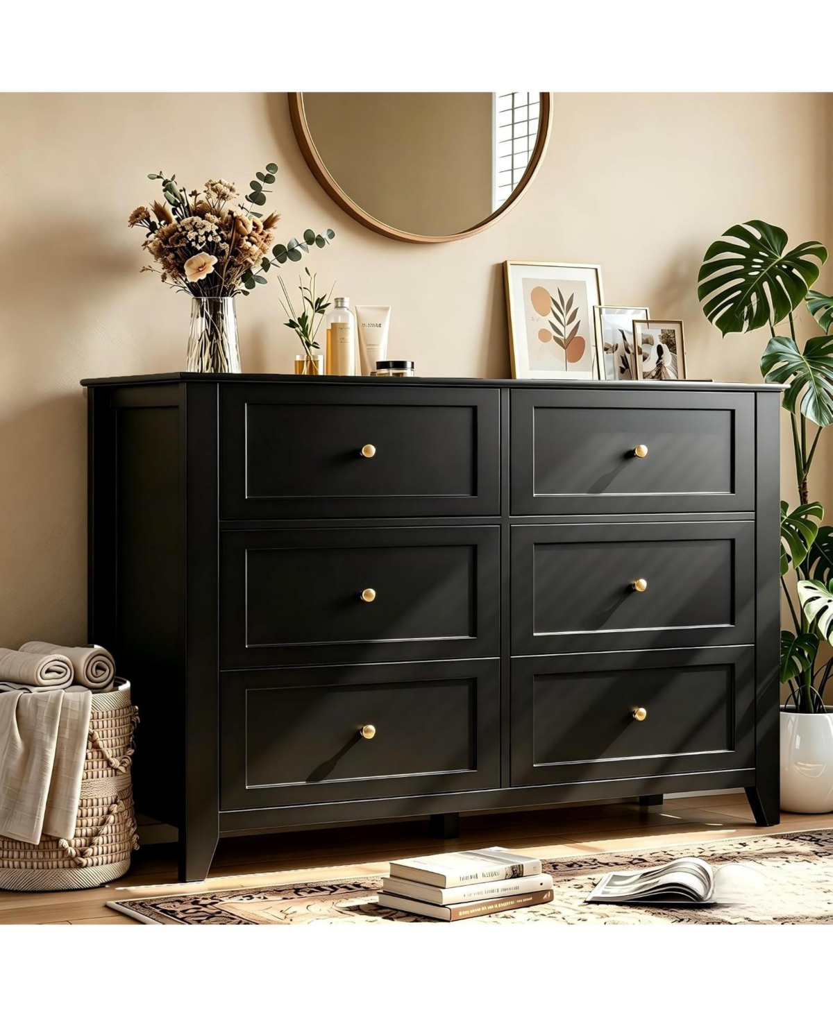 Click here for gaomon 6 Drawer Dresser for Bedroom  Modern Wood S... prices