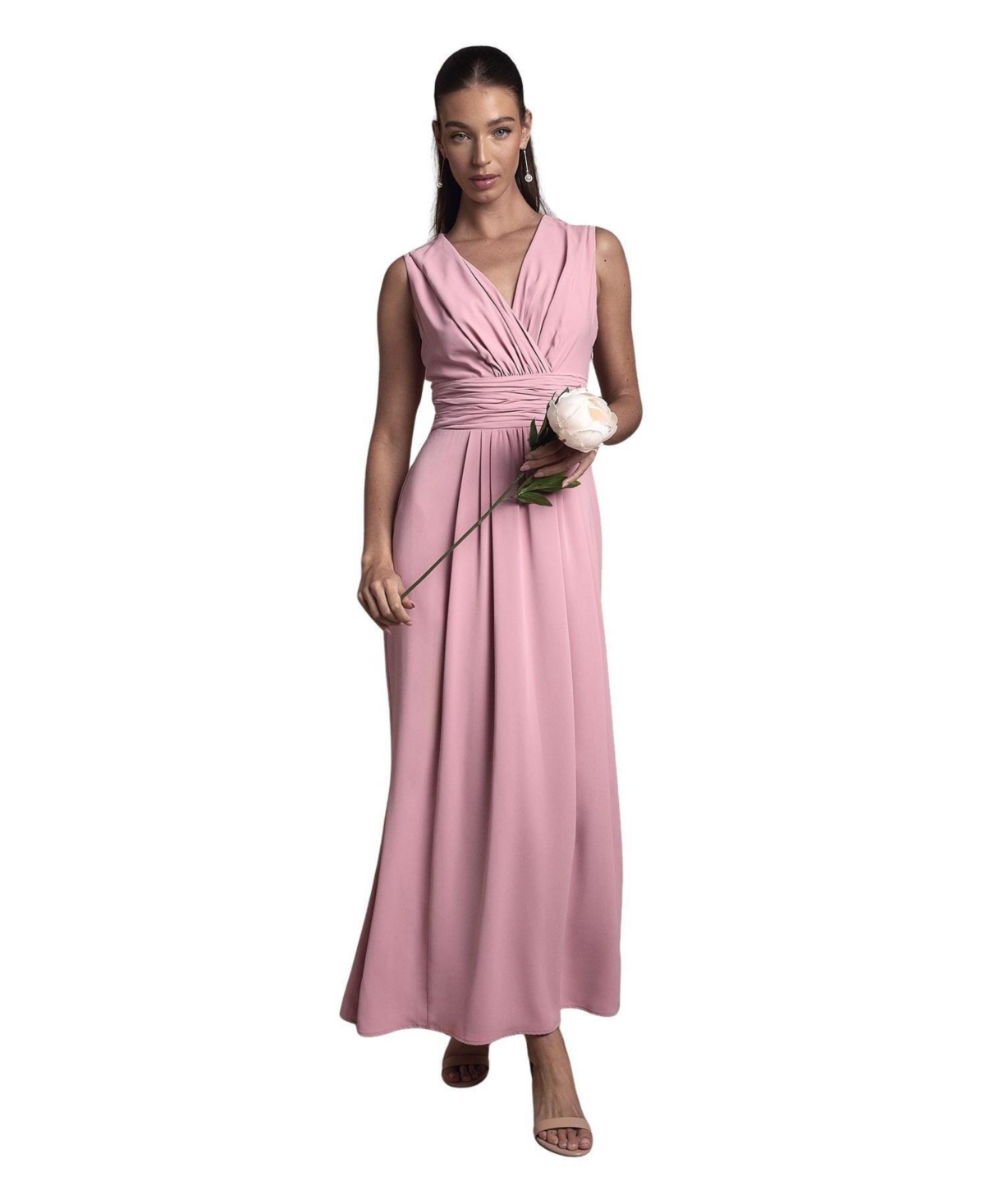 Click here for Coast Womens V-Neck Wrap Maxi Dress - Antique rose prices