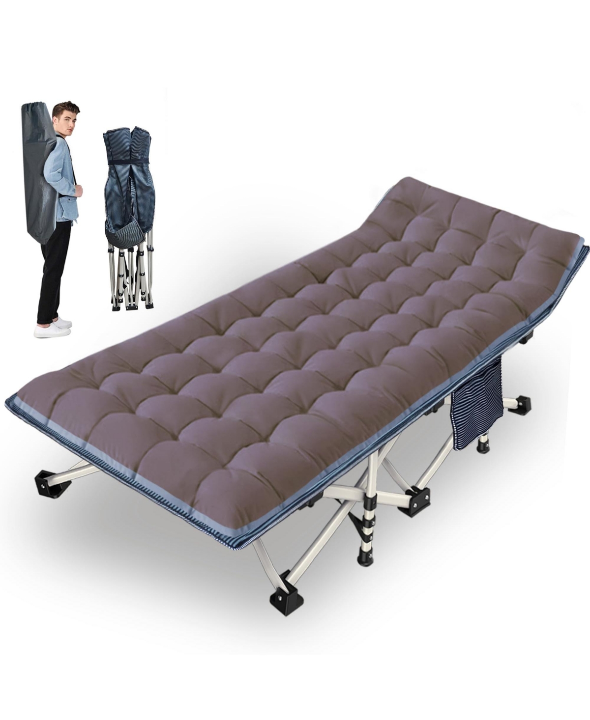 Click here for Aofar Camping Folding Bed With Mattress Carry Bag... prices