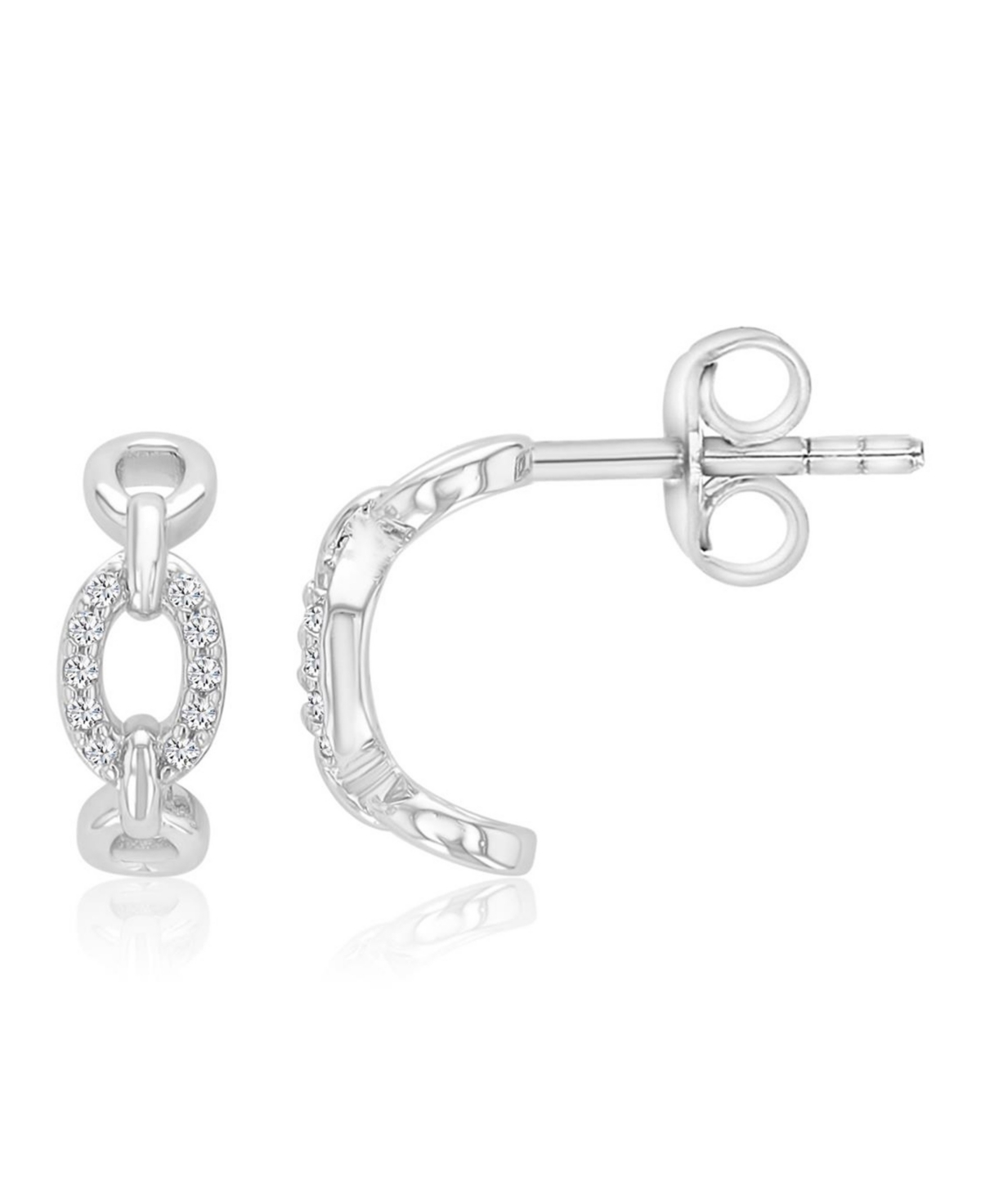 Click here for Macys 14k Gold-Plated Oval Drop J Hoop Earrings -... prices