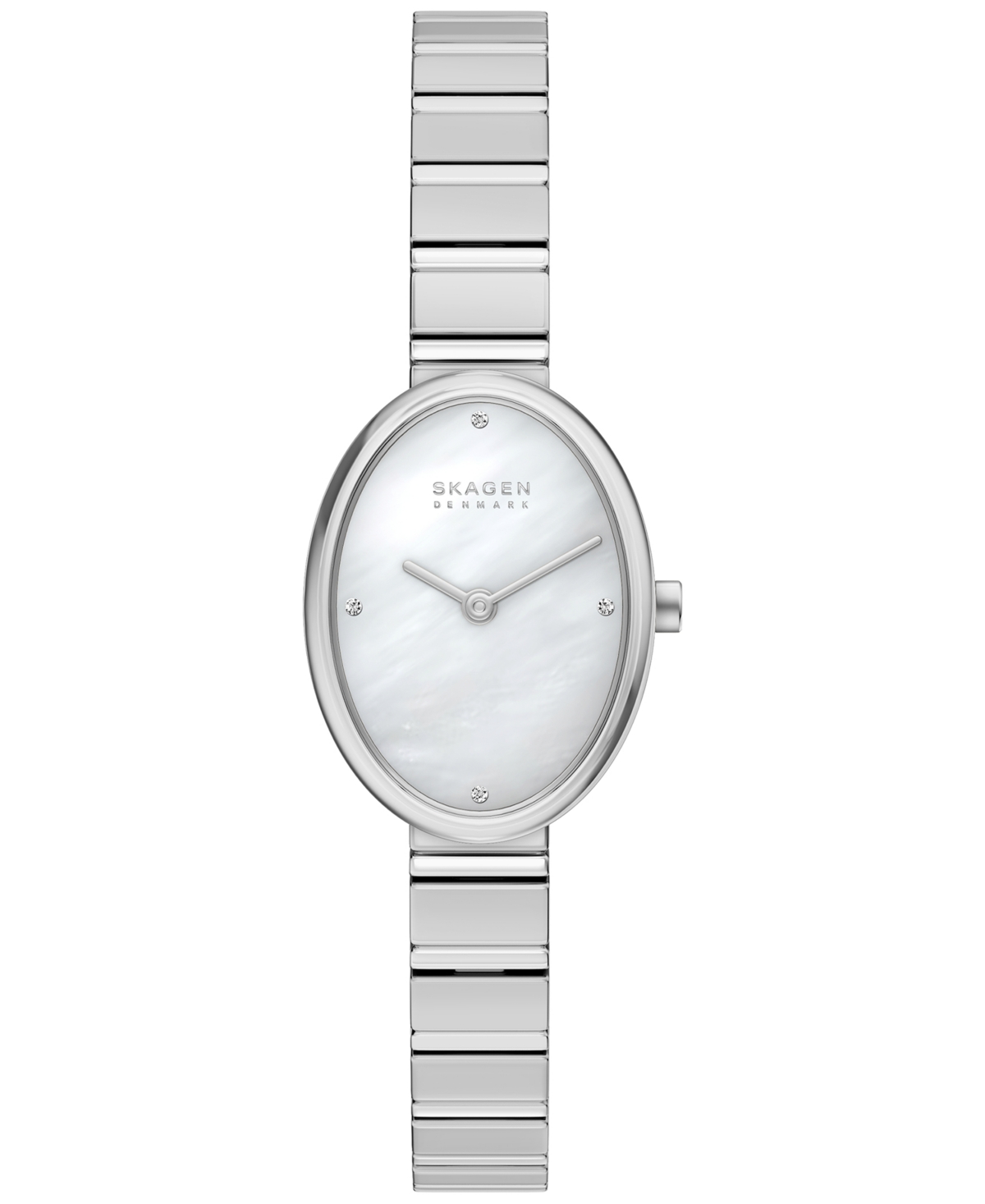 Click here for Skagen Womens Anita Oval Quartz Two-Hand Silver St... prices