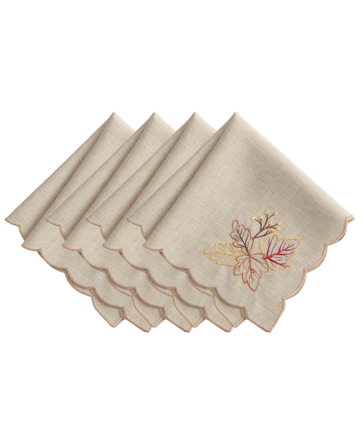 Click here for Elrene Pumpkin Picking 4-Piece Napkin Set - Rust prices