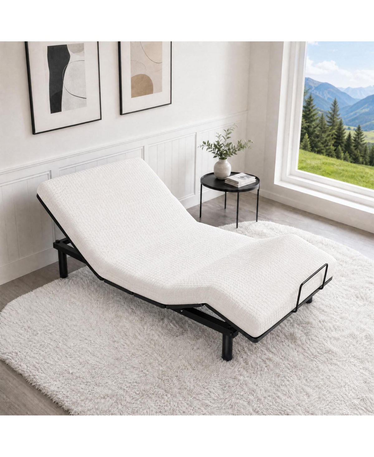 Click here for homfan Foldable Metal Platform Bed Frame - Black prices