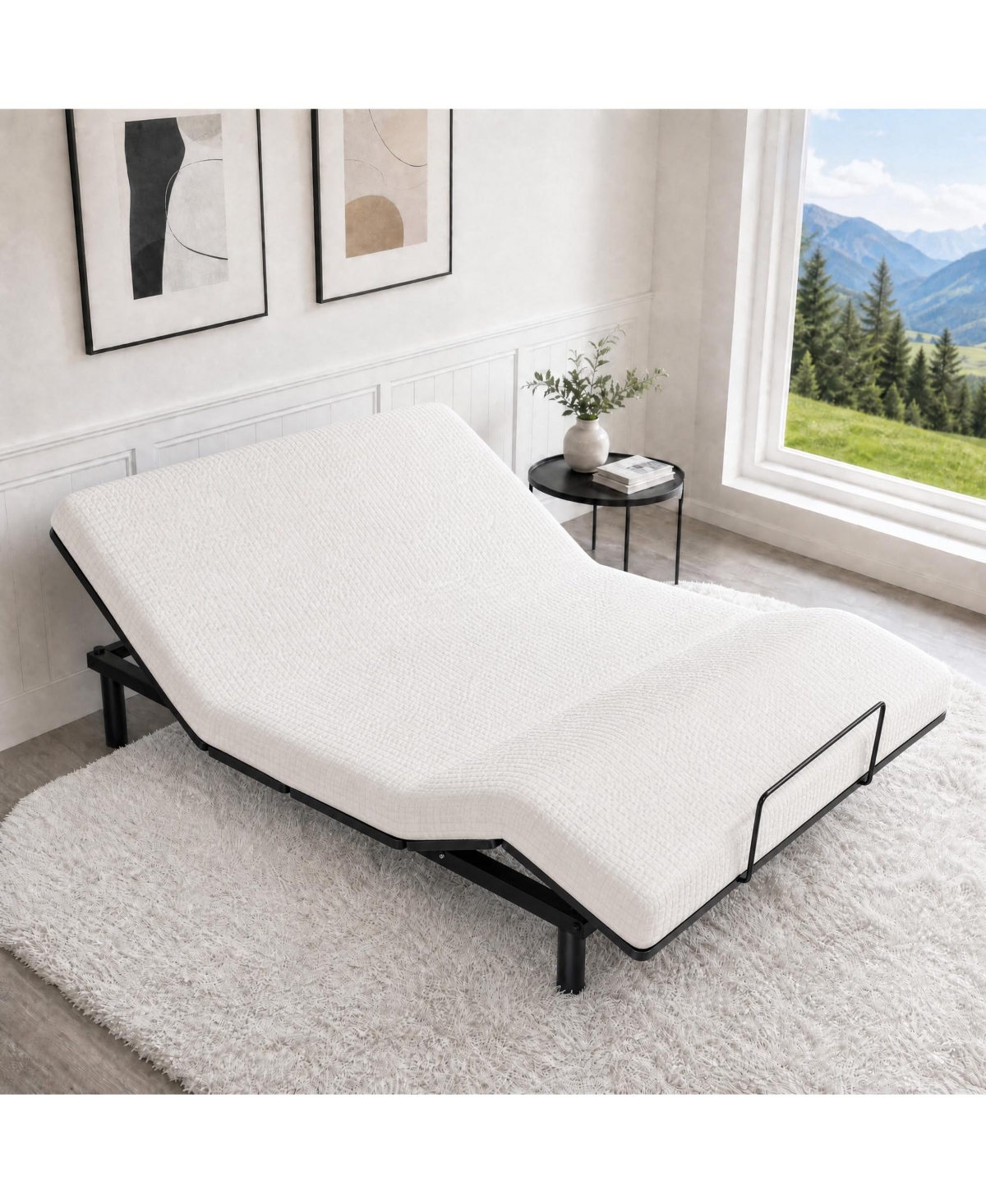 Click here for homfan Foldable Metal Platform Bed Frame - Black prices