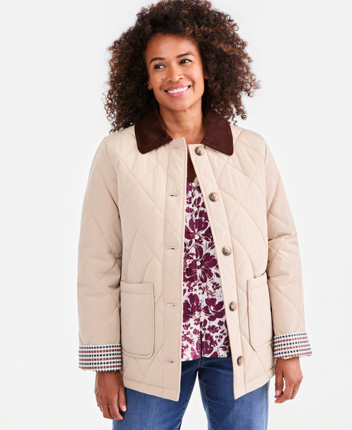 Click here for Style & Co Womens Quilted-Barn Jacket  Macys Exclu... prices