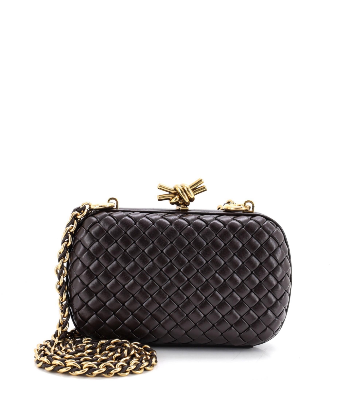Click here for Pre-Owned Bottega Veneta Small Box Knot Clutch Nm... prices
