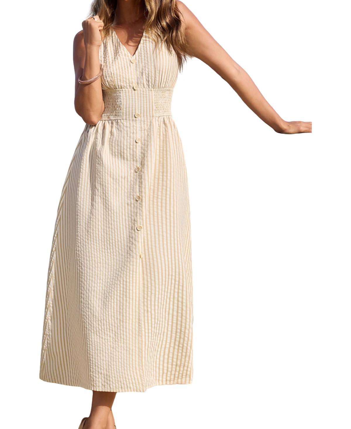 Click here for Cupshe Womens Time Will Tell Striped Maxi Beach Dr... prices