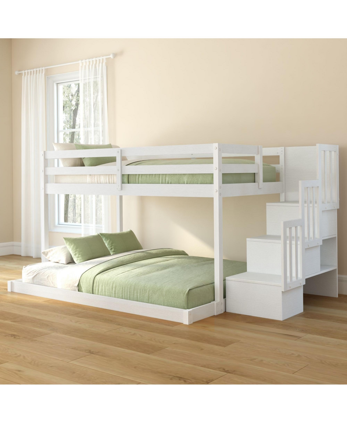 Click here for Grain and Grove Bear Plywood Low Bunk with Stairca... prices