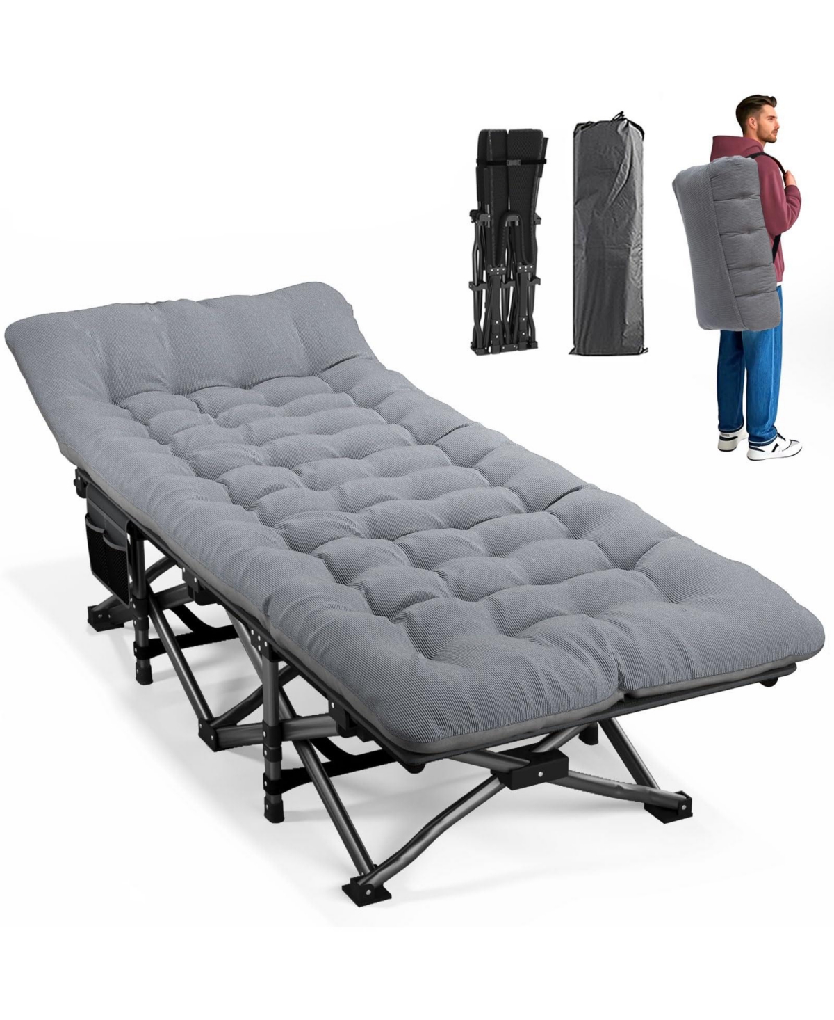 Click here for Aofar Camping Folding Bed Portable Sleeping Cushio... prices
