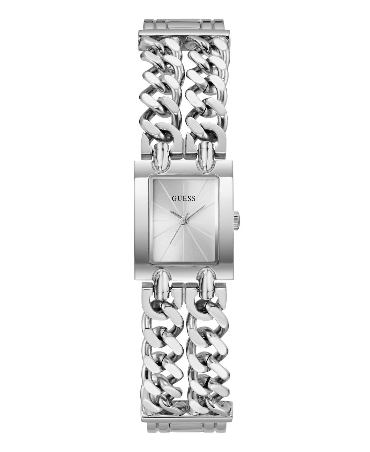 Click here for Guess Womens Quartz Silver-Tone Stainless Steel Wa... prices