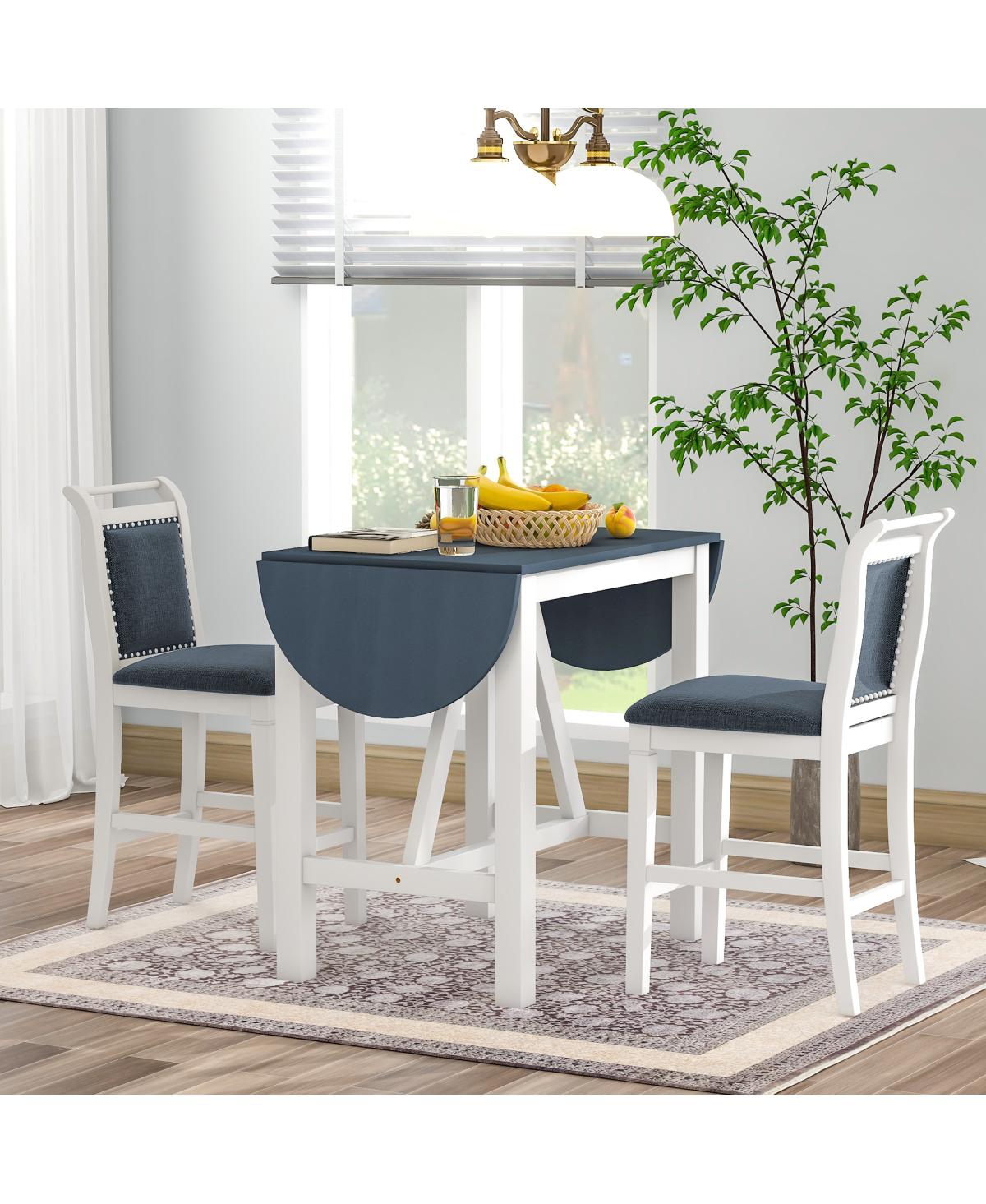 Click here for Streamdale Furniture 3-Piece Wood Drop Leaf Counte... prices