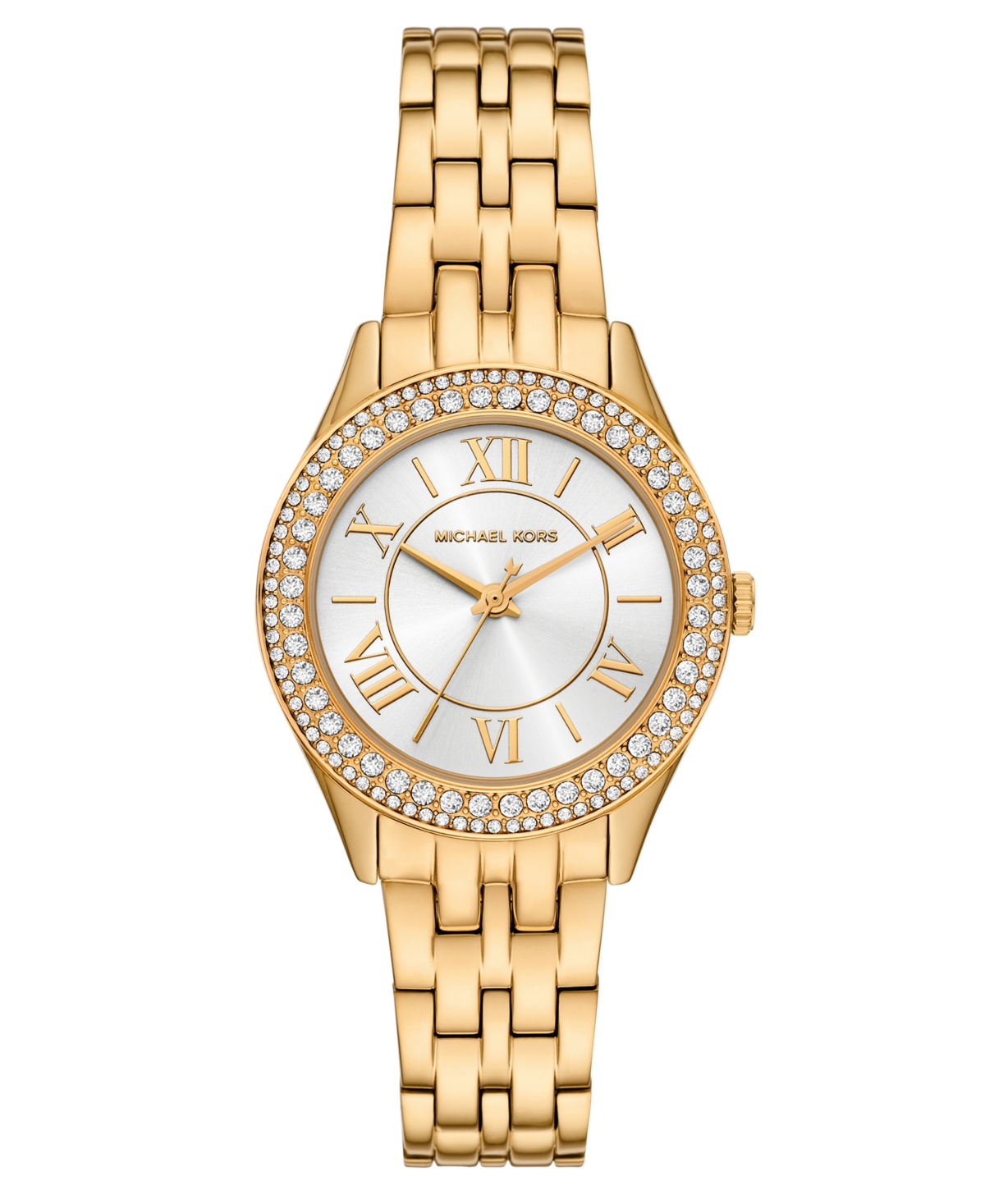 Click here for Michael Kors Womens Harlowe Three-Hand Gold-Tone S... prices