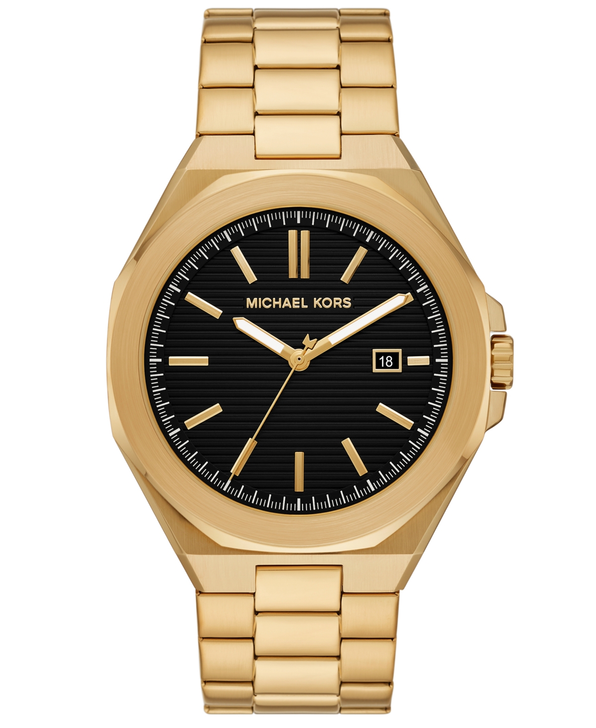Click here for Michael Kors Mens Callum Three-Hand Date Gold-Tone... prices