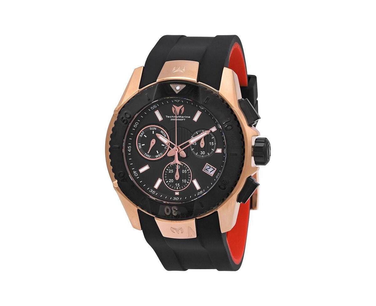 Click here for Technomarine Mens Tm-616005 UF6 Quartz Black Dial... prices