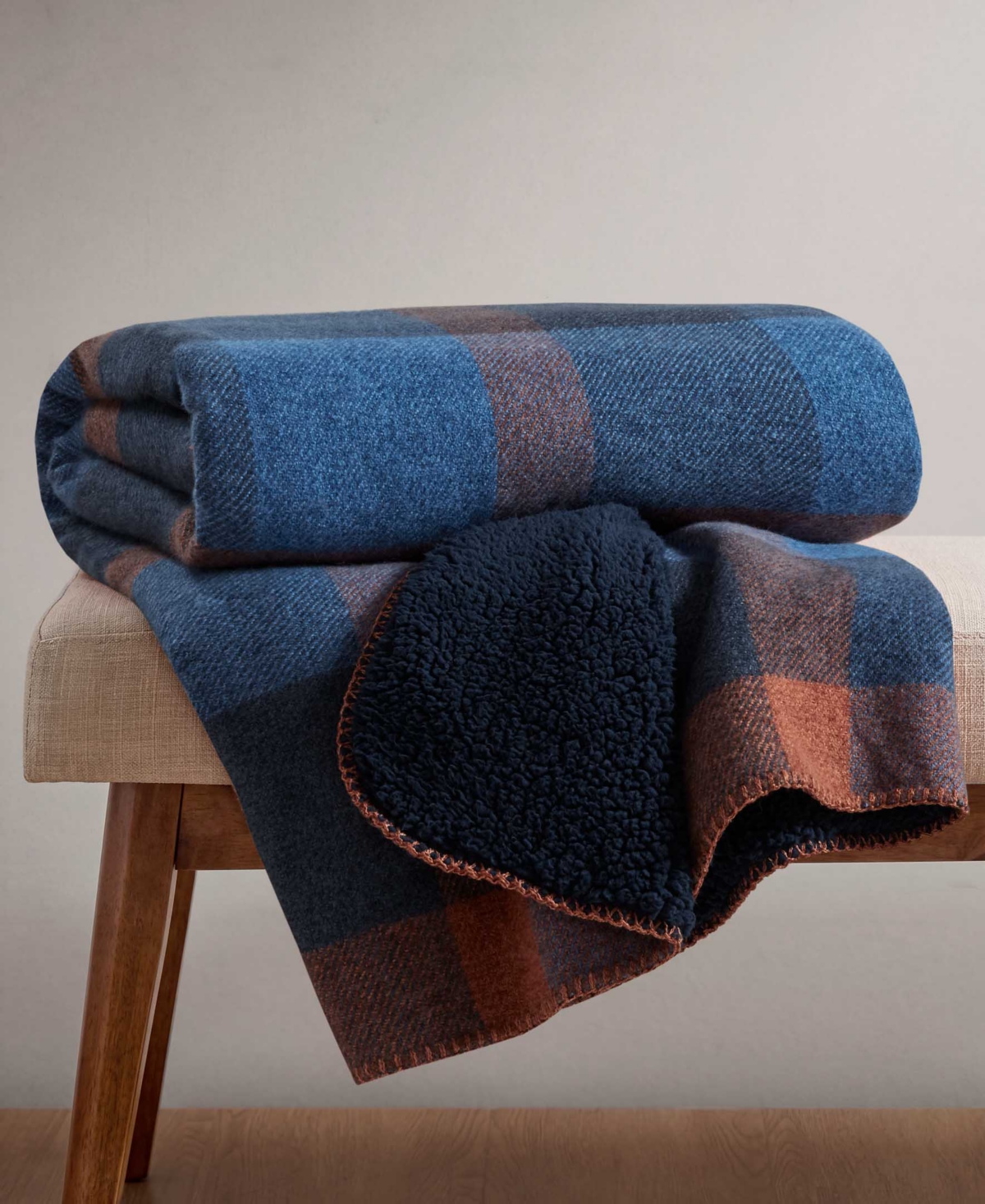 Click here for Arch Studio Sherpa Backed Plaid Ultra-Soft Throw... prices