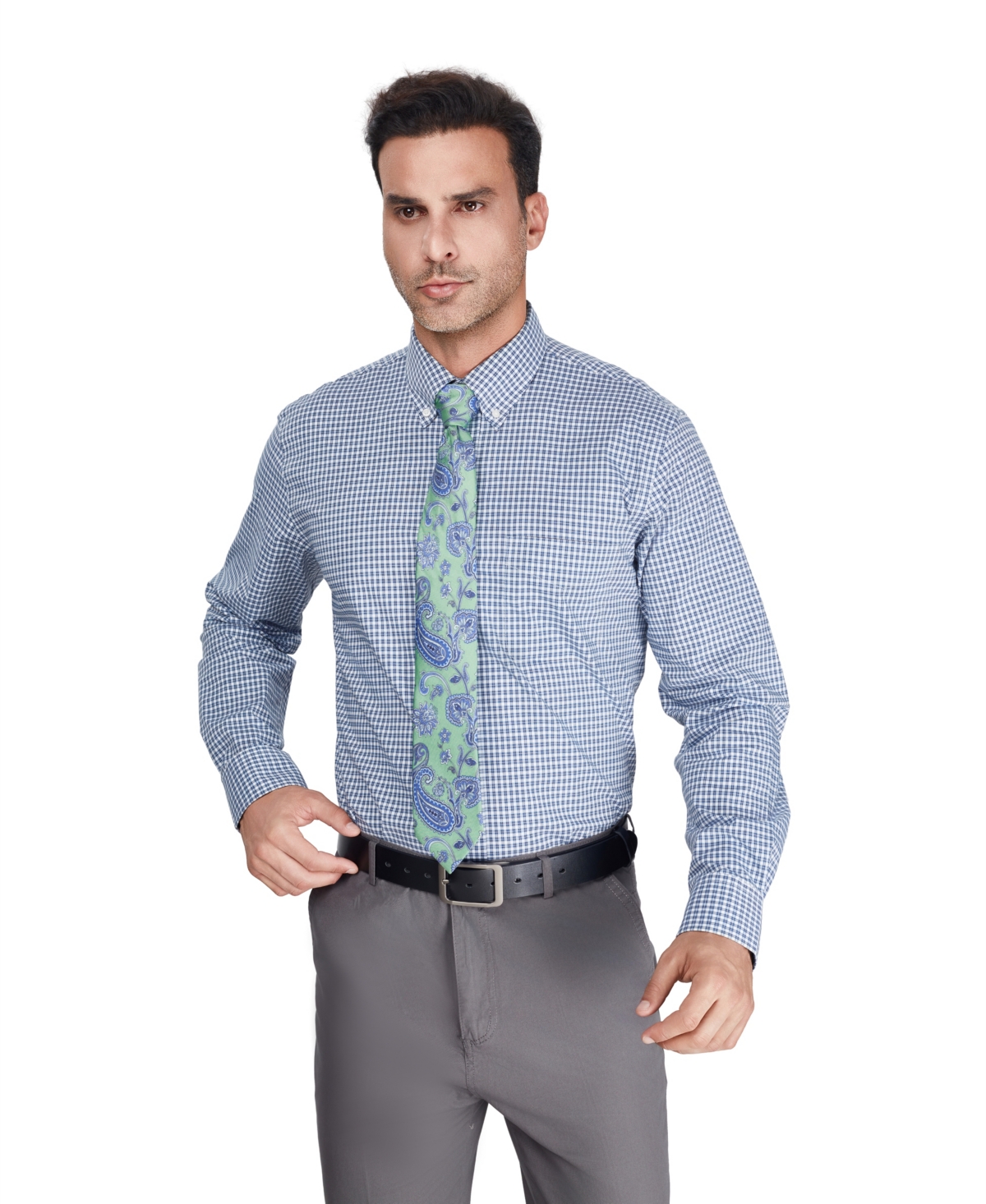 Click here for Club Room Mens Regular-Fit Stretch Plaid Dress Shi... prices