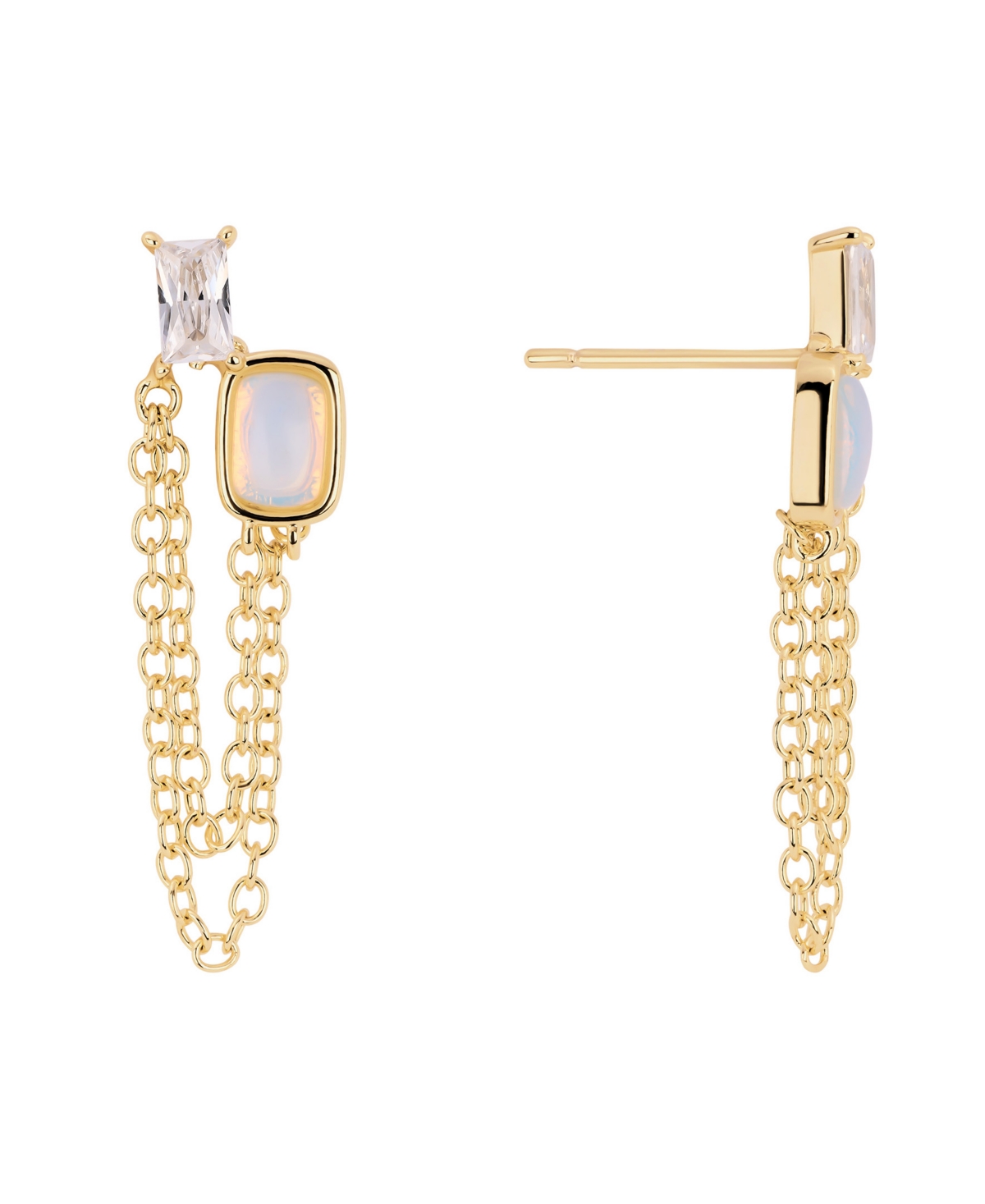 Click here for Macys Gold-Plated Lapis Howlite Simulated Cubic Zi... prices