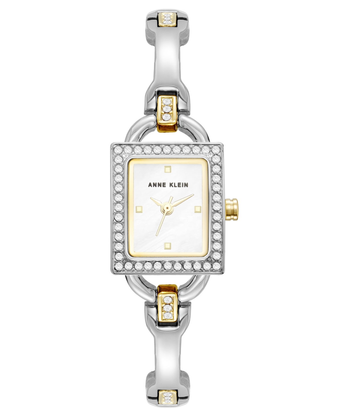 Click here for Anne Klein Womens Quartz Rectangle Two-Tone Alloy... prices