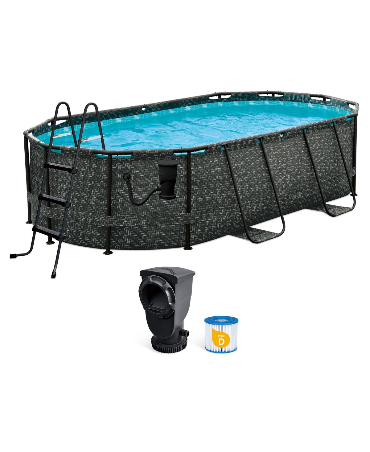 Click here for Funsicle 1311 Oasis Designer Oval Above Ground Poo... prices