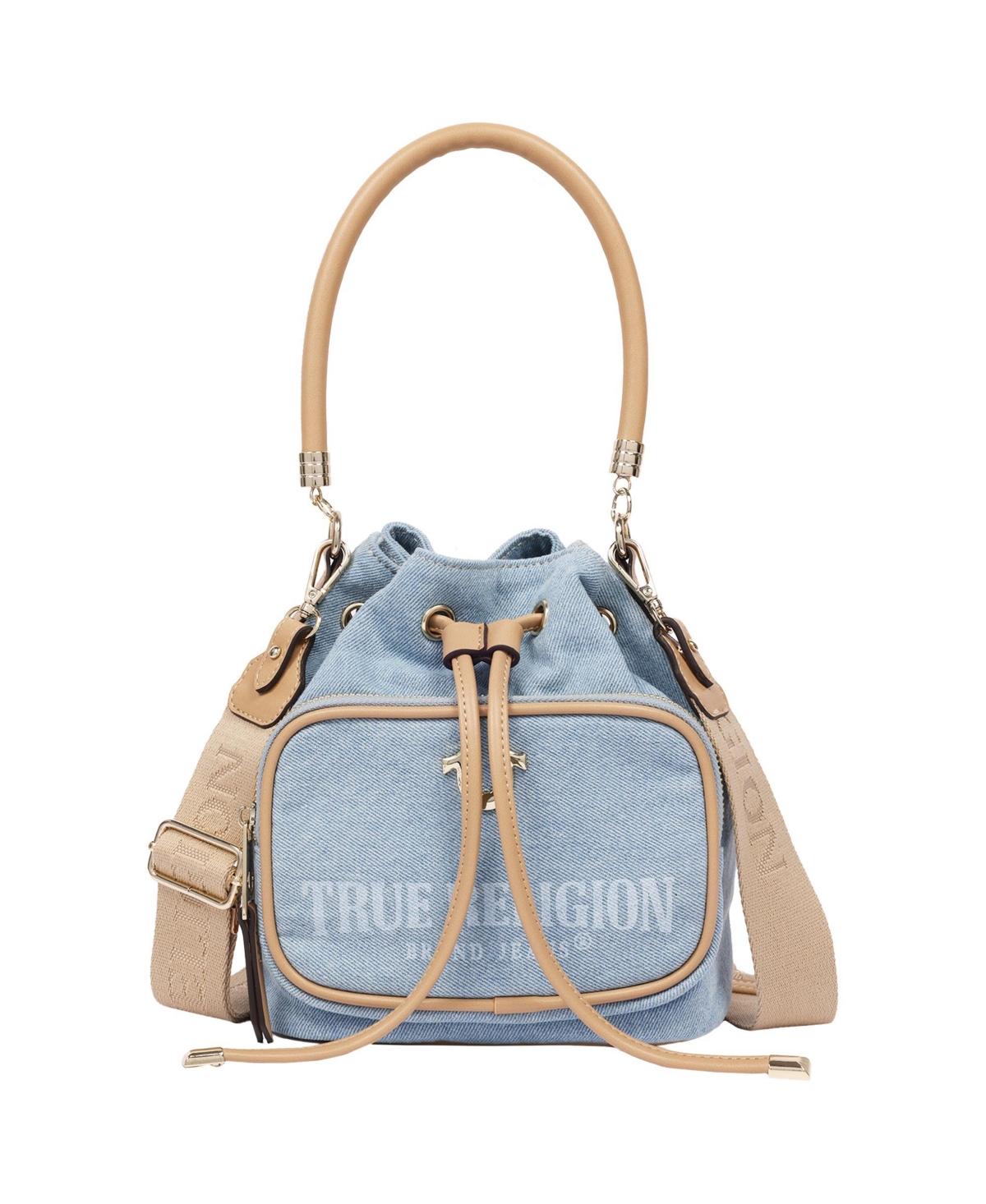 Click here for True Religion Bryce Denim and Pu Bucket Bag - Wome... prices