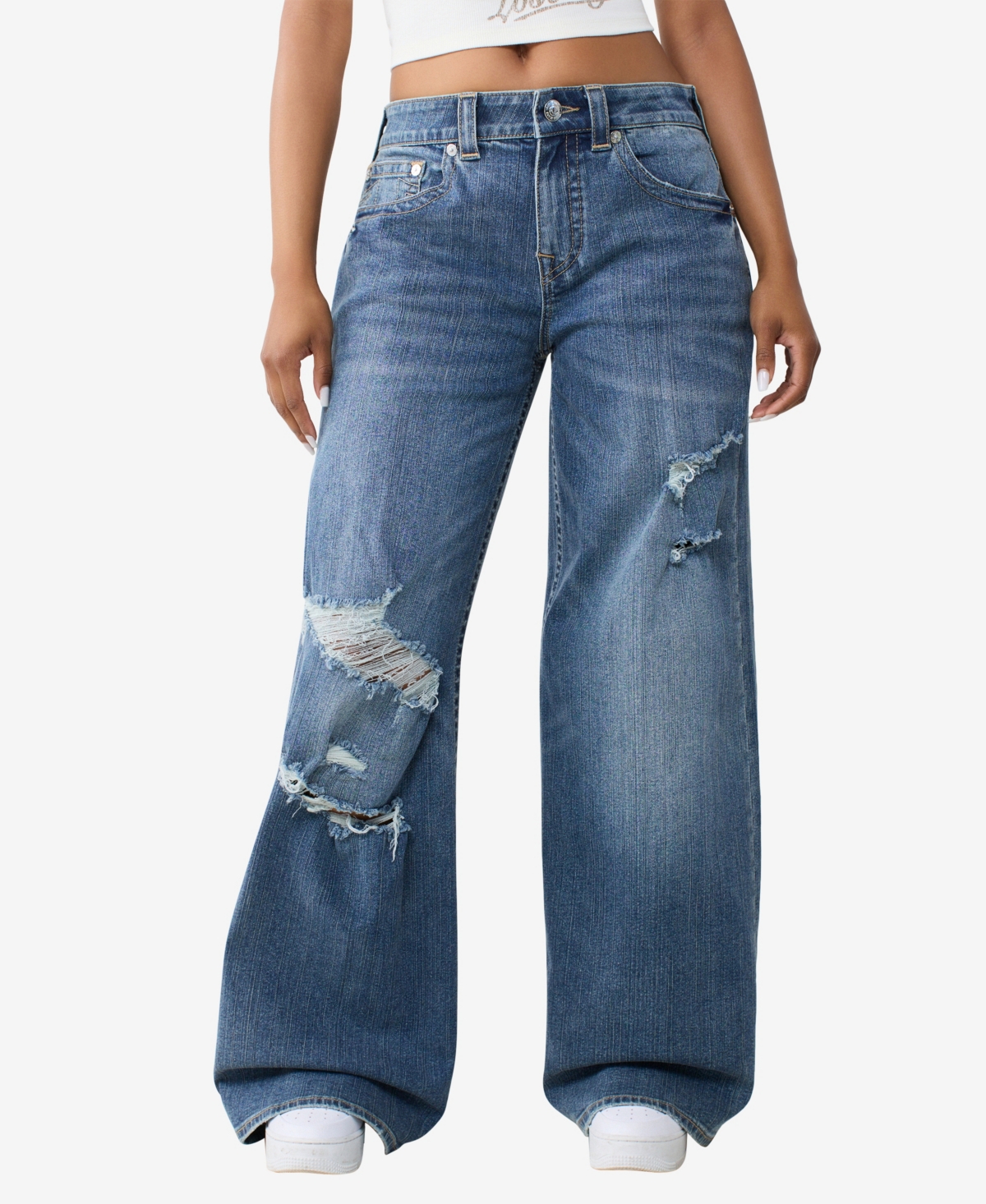 Click here for True Religion Womens Jessie Super Baggy Jeans - Ve... prices