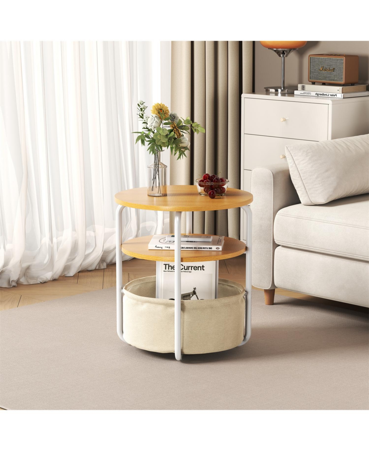 Click here for homfan 3-Tier Round Computer Desk   23.6 Metal Fra... prices