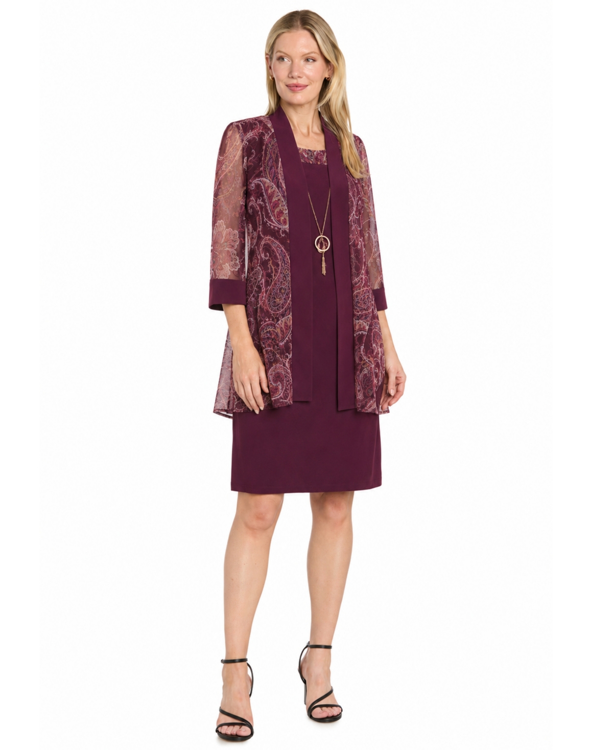 Click here for R & M Richards Womens 2-piece Printed Jacket Dress... prices