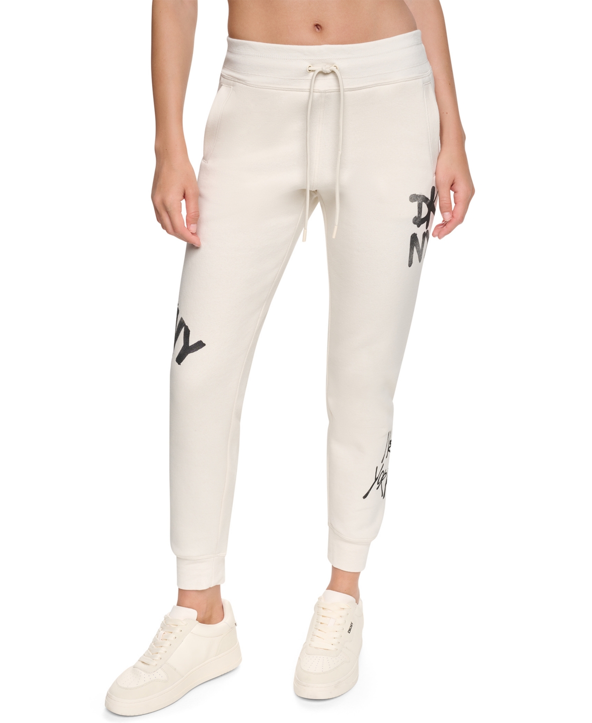 Click here for Dkny Sport Womens Graffiti Logo Mid-Rise Rib Waist... prices