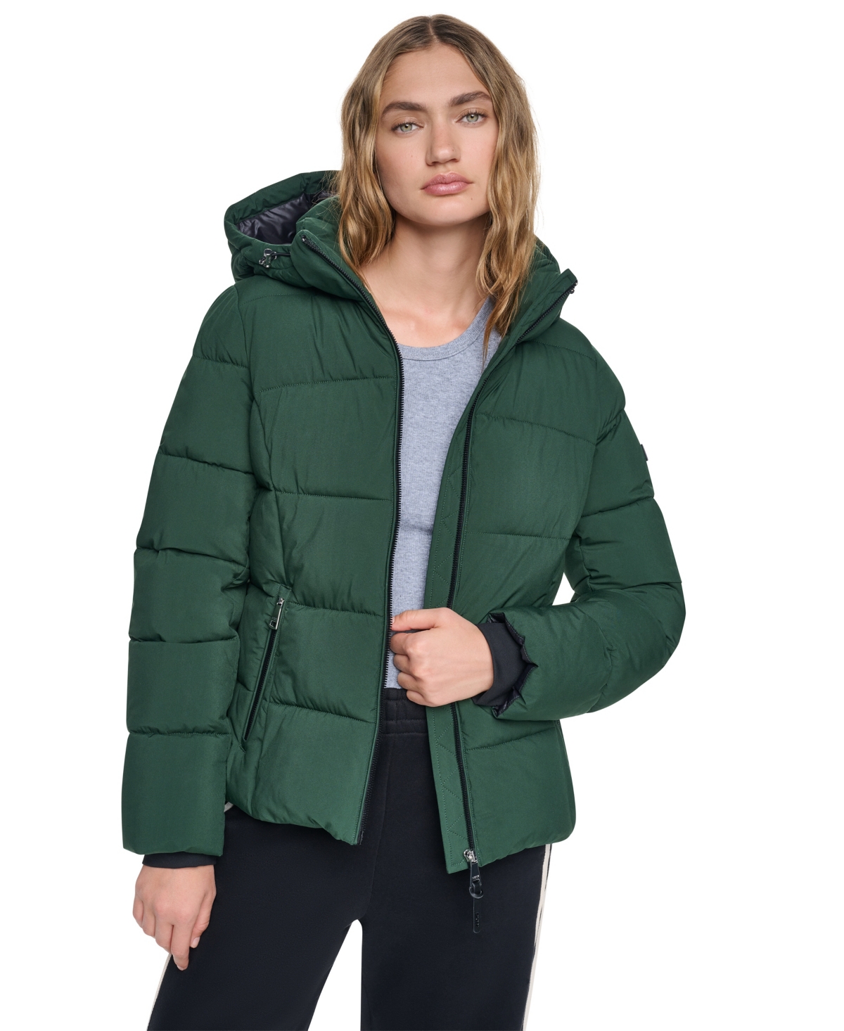 Click here for Dkny Womens Midweight Everyday Hooded Puffer Coat... prices
