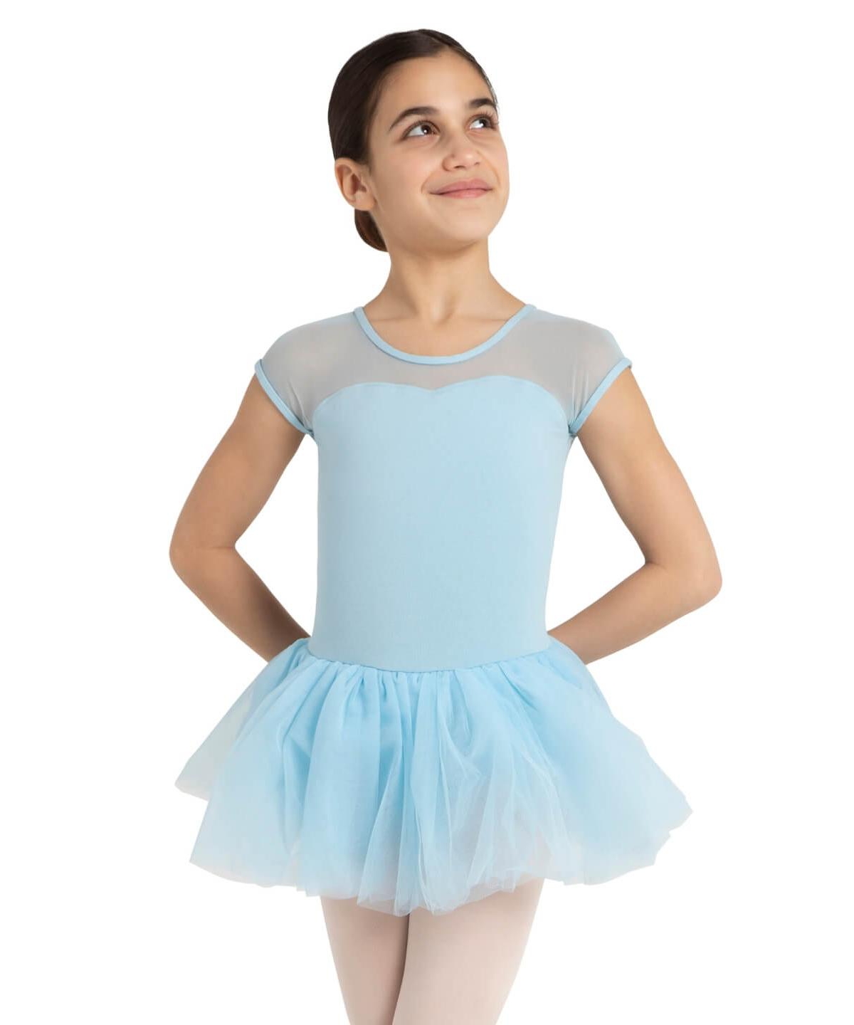 Click here for Capezio Girls Keyhole Back Tutu Dress - Light blue prices