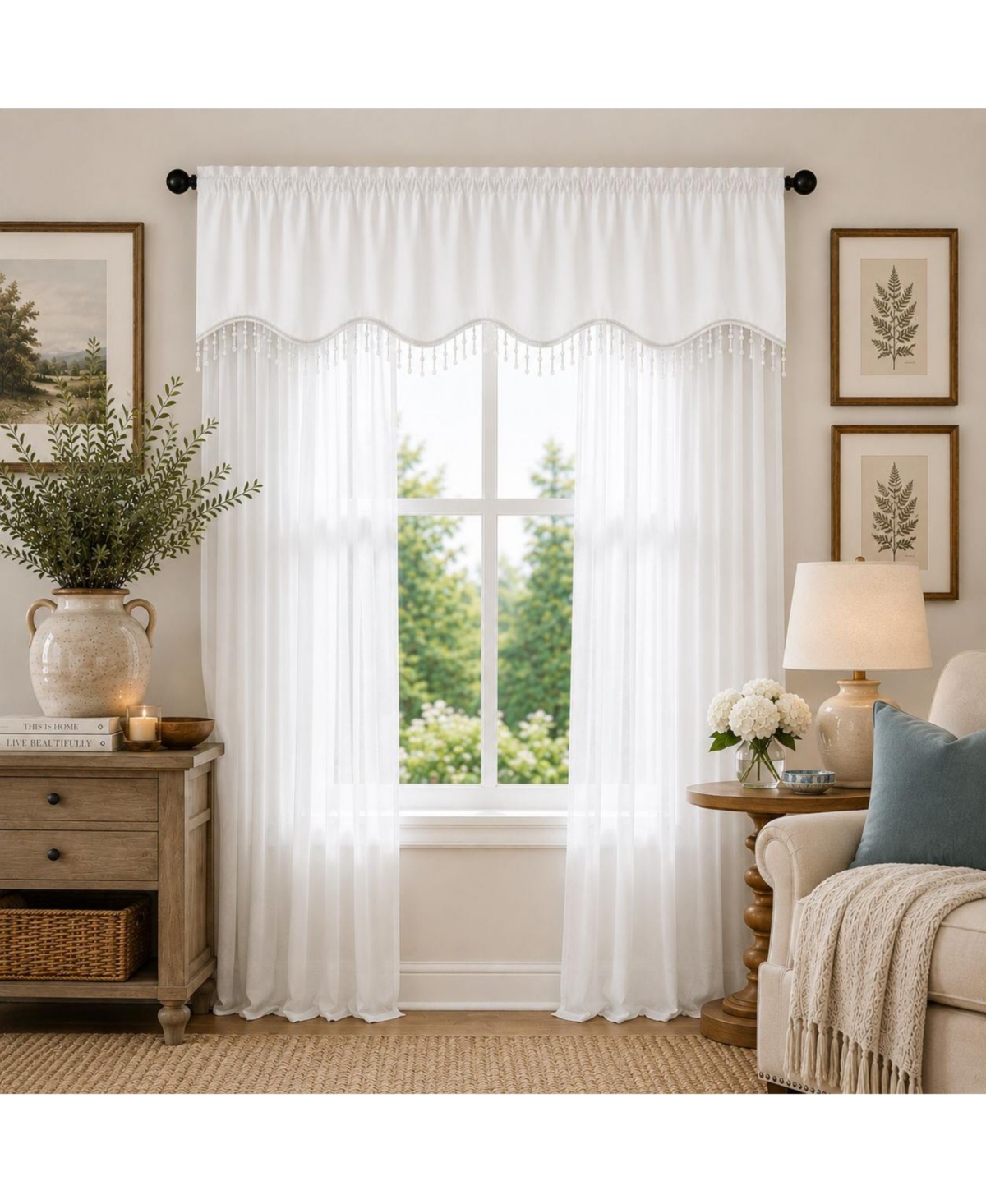 Click here for Kate Aurora Sheer Elegance 3 Piece Window Curtain... prices