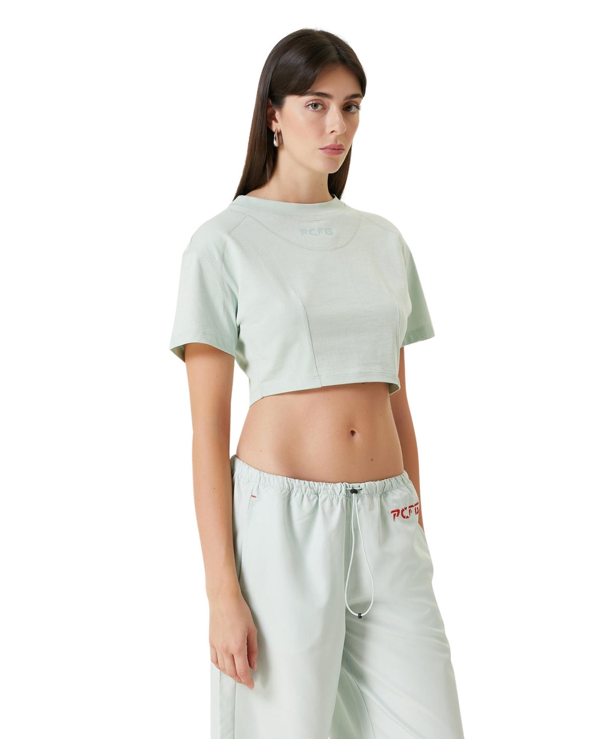 Click here for Pcfg Womens Free Heaven Cotton Cropped T-Shirt - S... prices