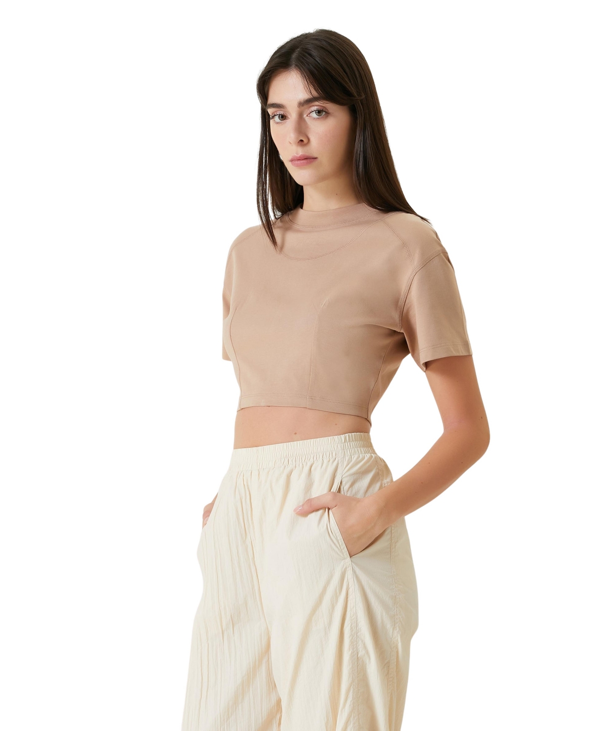 Click here for Pcfg Womens Free Heaven Cotton Cropped T-Shirt - W... prices