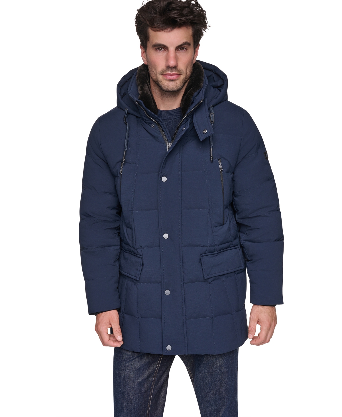 Click here for Marc New York Mens Quilted Fur Collar Parka Jacket... prices
