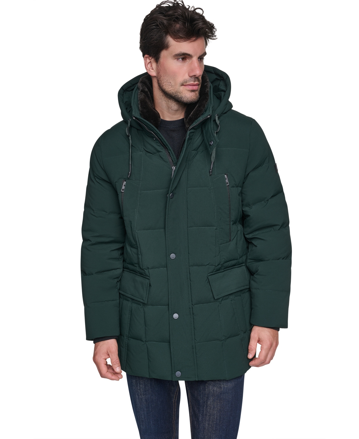 Click here for Marc New York Mens Quilted Fur Collar Parka Jacket... prices