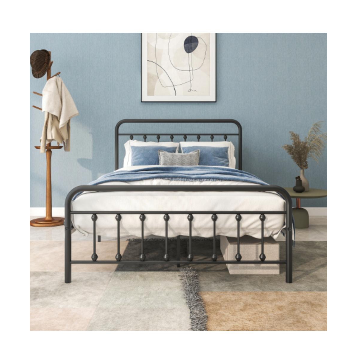 Click here for Lucky One Full Size Metal Platform Bed Frame with... prices