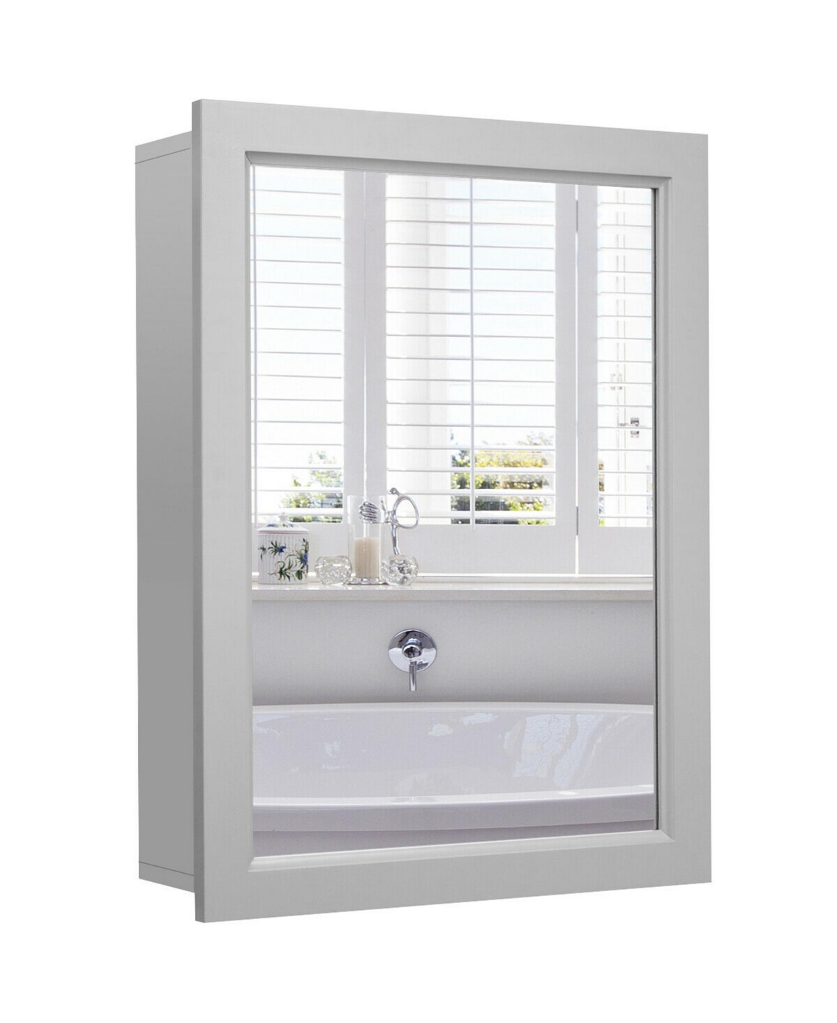 Click here for Gymax Mirrored Medicine Cabinet Wall-Mounted Bathr... prices
