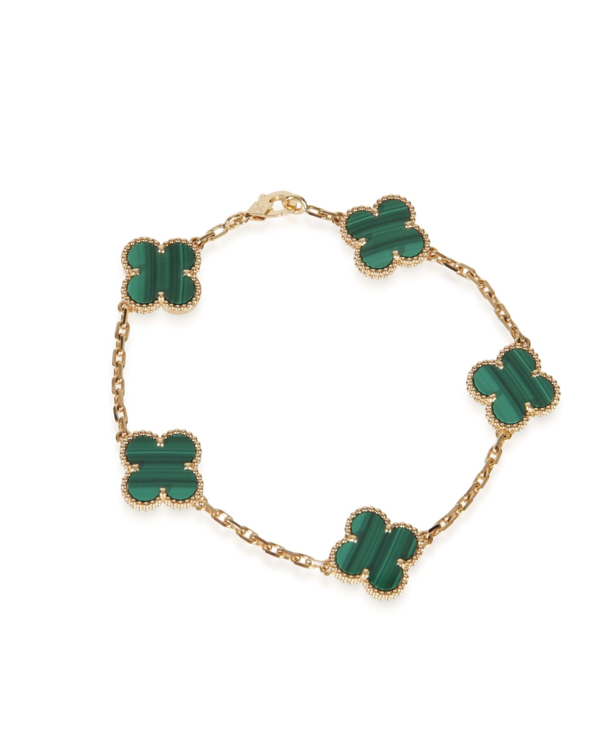 Click here for Pre-Owned Van Cleef & Arpels Yellow Gold Malachite... prices