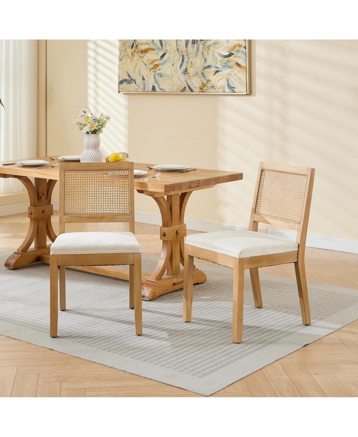 Click here for Maison Boucle Mid Century Modern Dining Chairs Set... prices