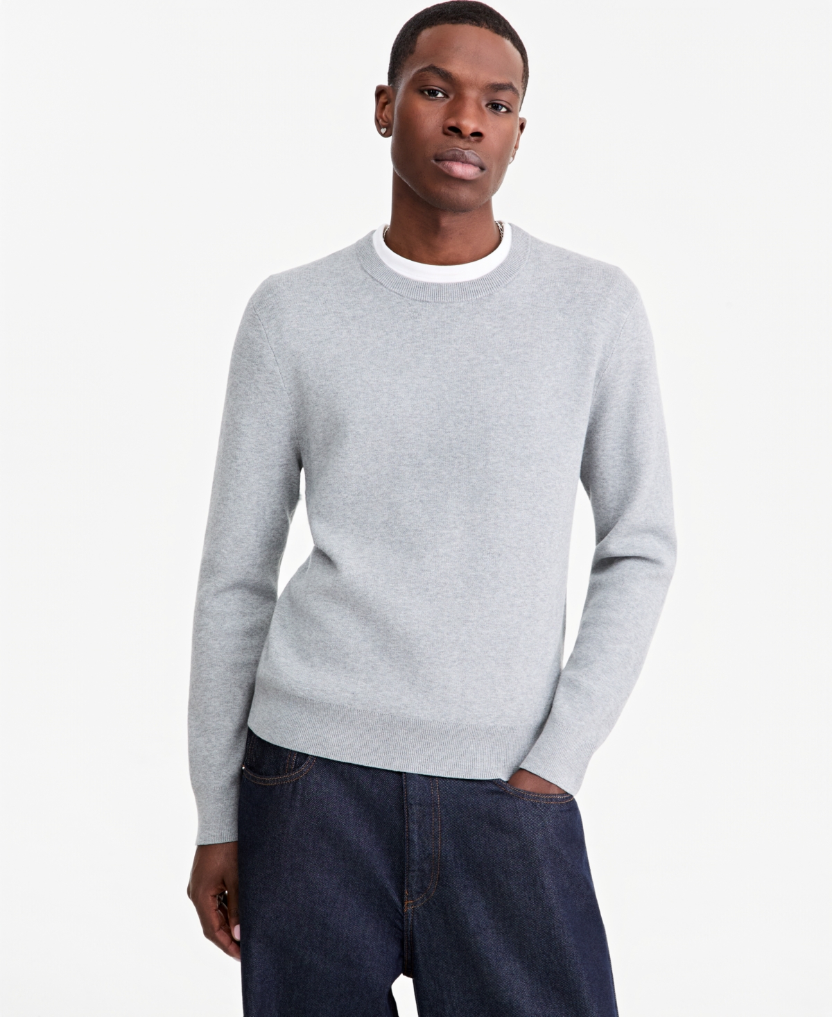 Click here for Mode of One Mens Regular-Fit Crewneck Sweater  Cre... prices