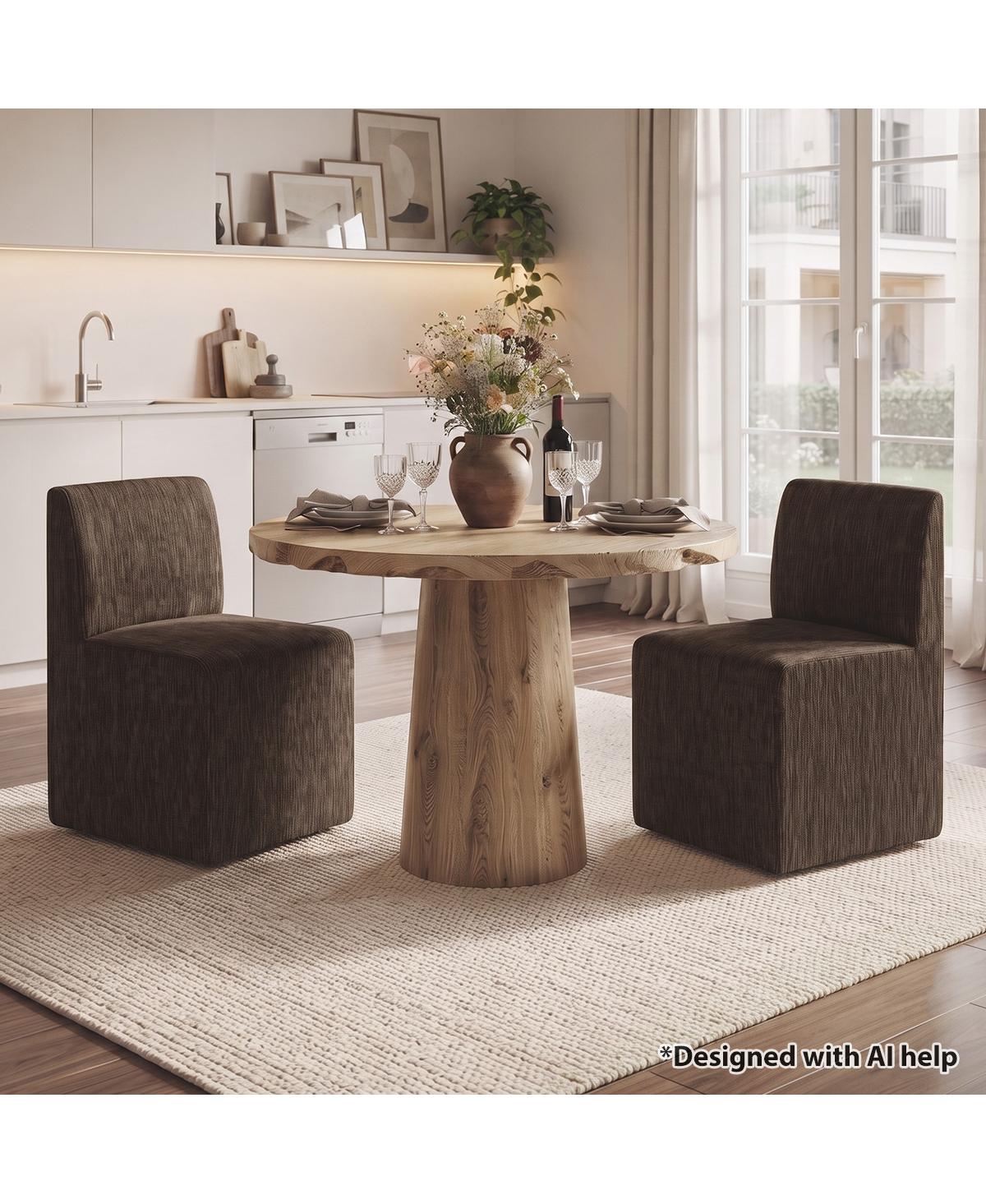 Click here for Maison Boucle Chenille Upholstered Dining Chair Se... prices