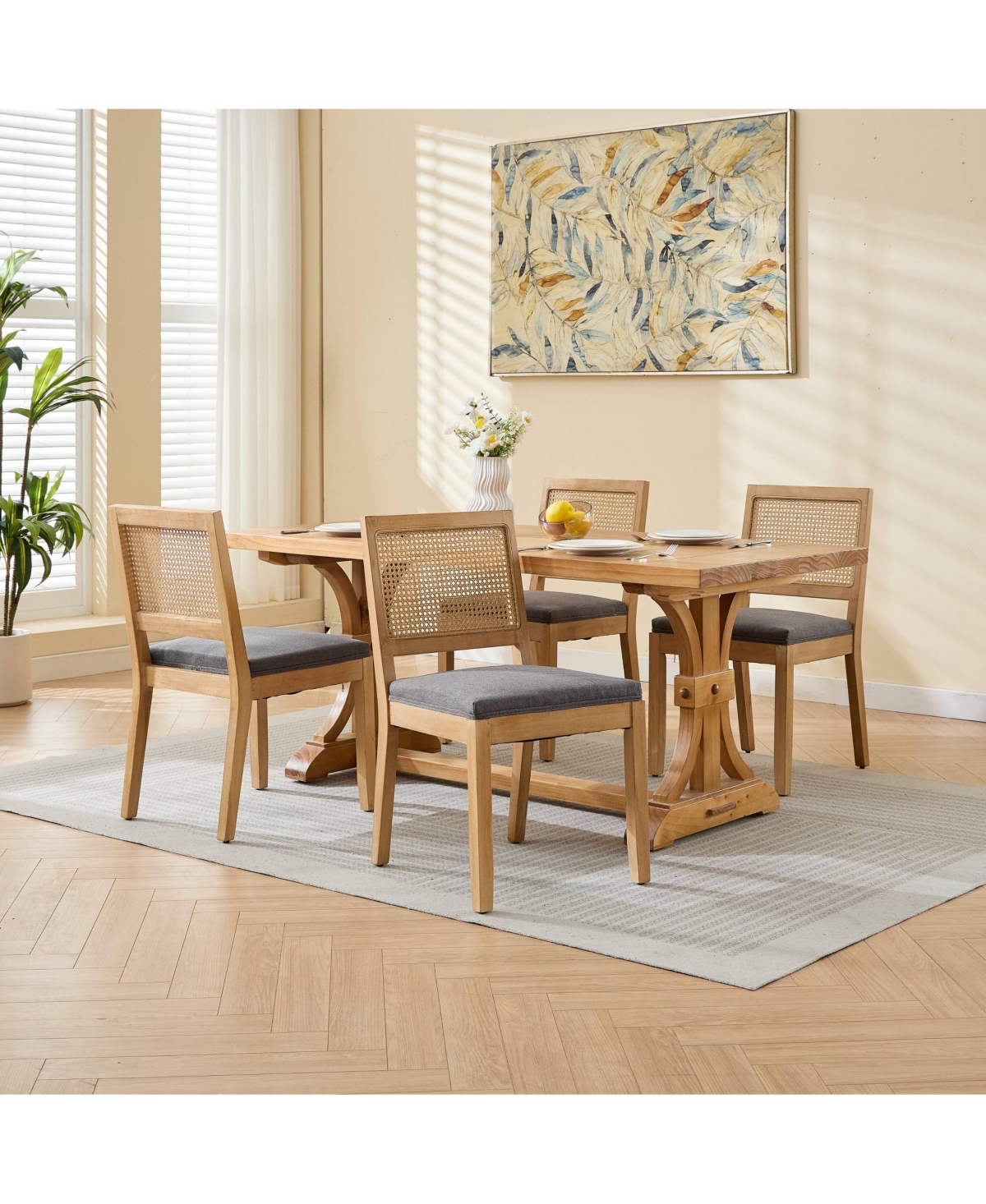 Click here for Maison Boucle Modern Dining Chairs Set of 4  Farmh... prices