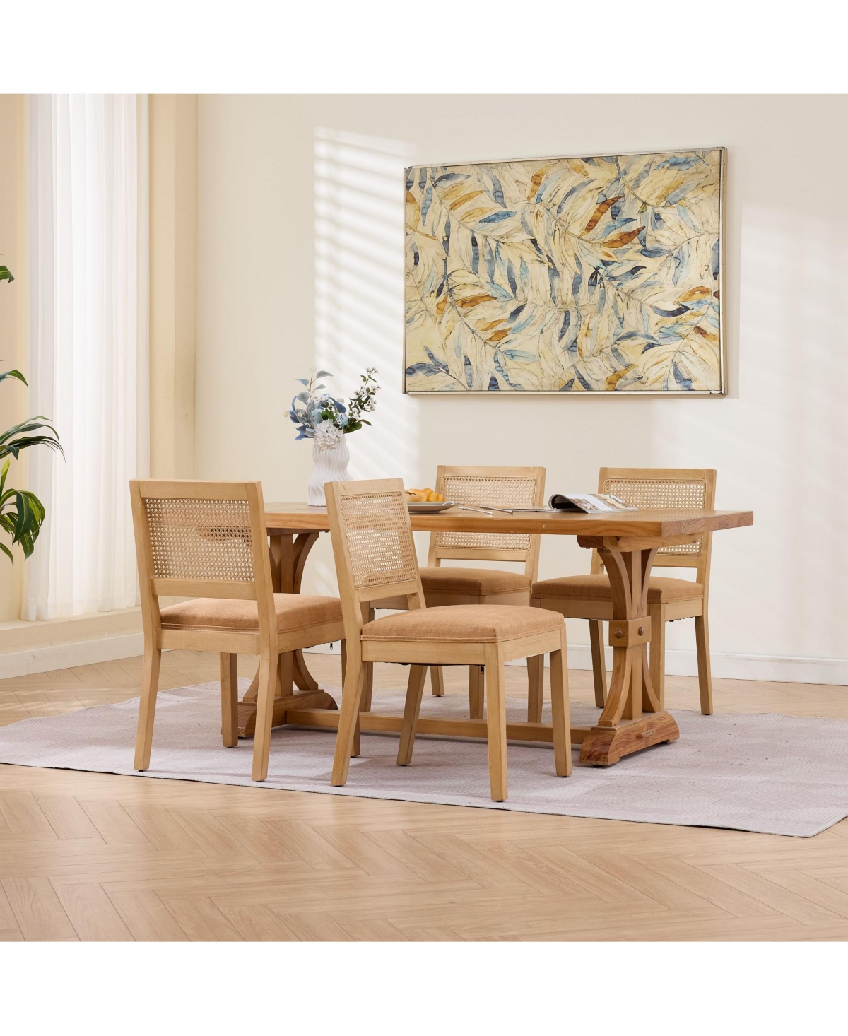 Click here for Maison Boucle Modern Dining Chairs Set of 4  Farmh... prices