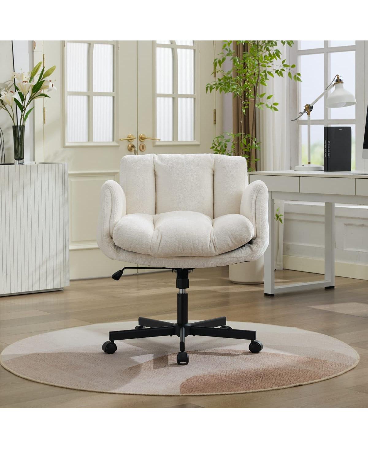 Click here for Maison Boucle Modern Chenille Swivel Office Chair... prices