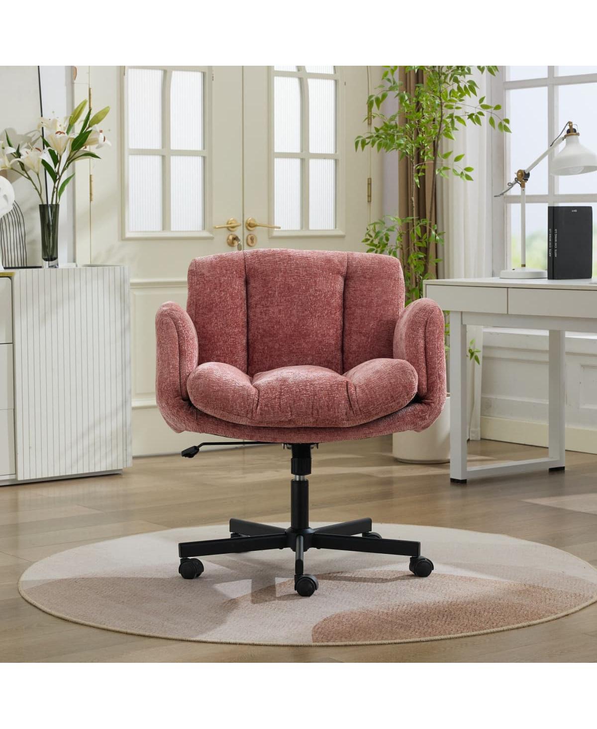 Click here for Maison Boucle Modern Chenille Swivel Office Chair... prices
