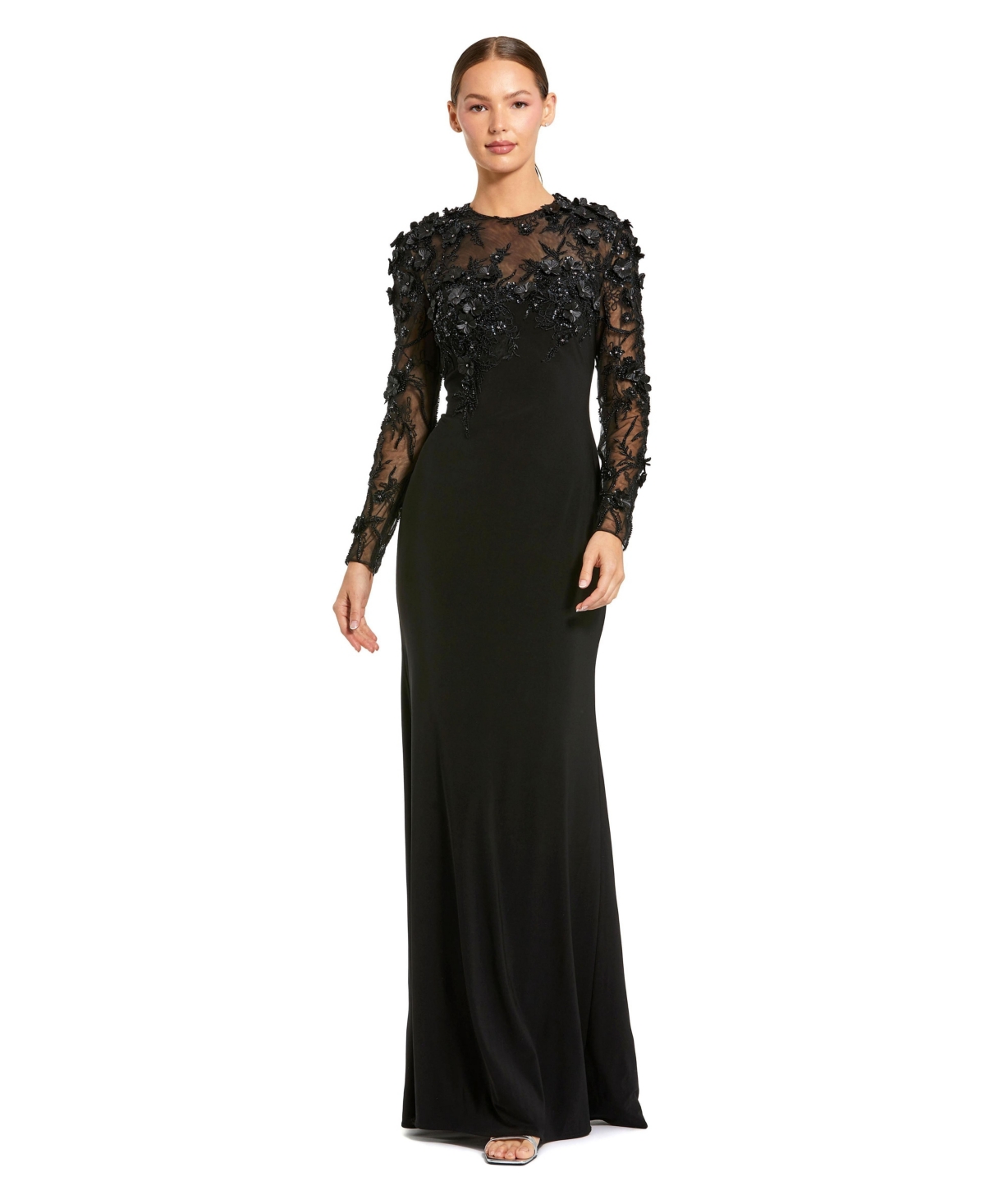 Click here for Mac Duggal Womens Petite Jersey Long Sleeve Fitted... prices