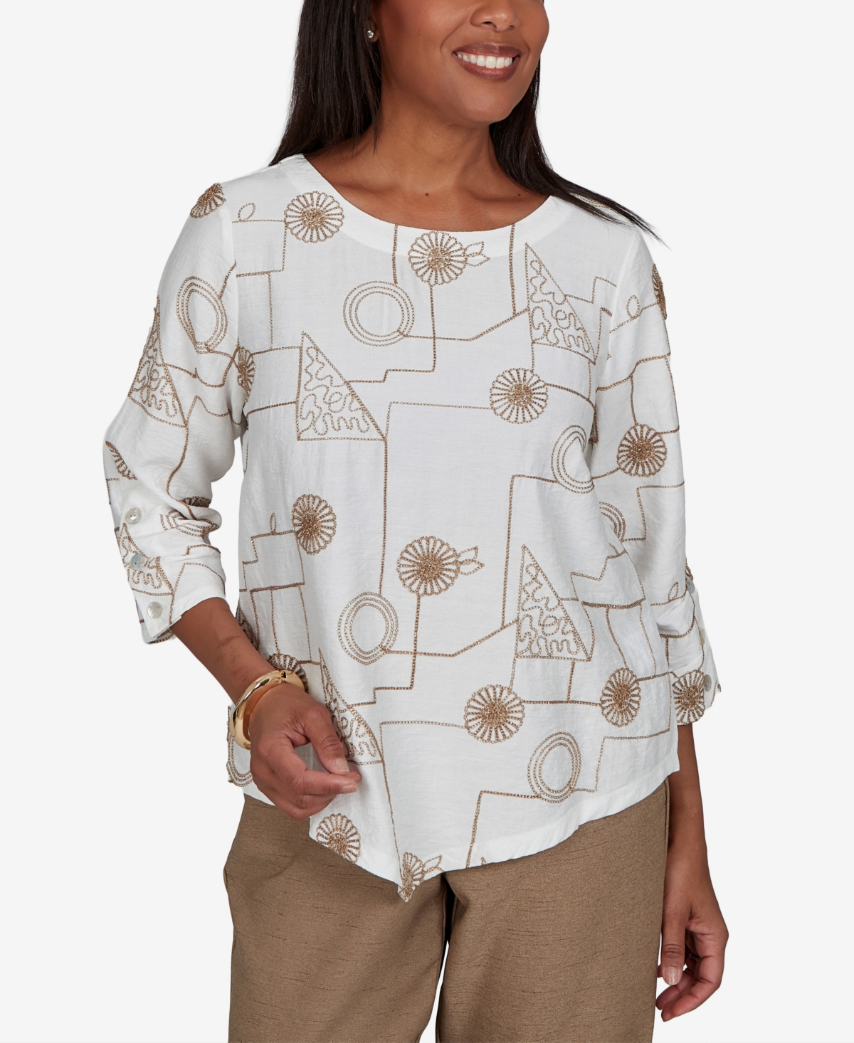 Click here for Alfred Dunner Petite Union Square Sparkle Soutache... prices