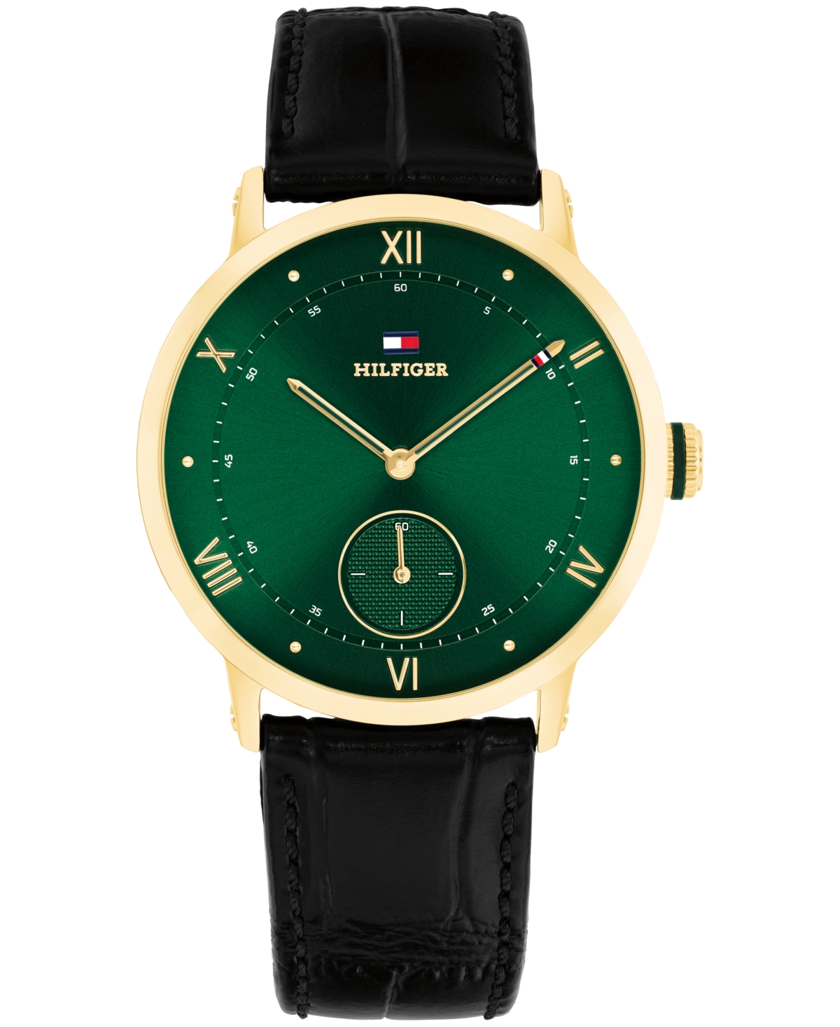 Click here for Tommy Hilfiger Mens Quartz Black Leather Strap Wat... prices