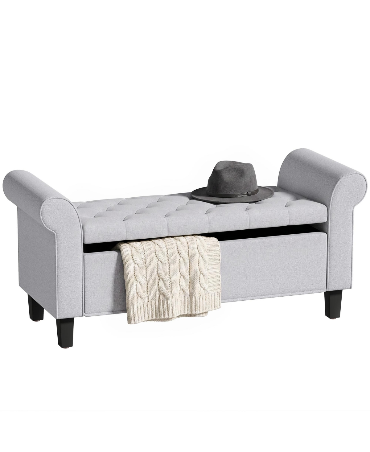 Click here for Homcom 47 Storage Ottoman Bench  Tufted End of Bed... prices