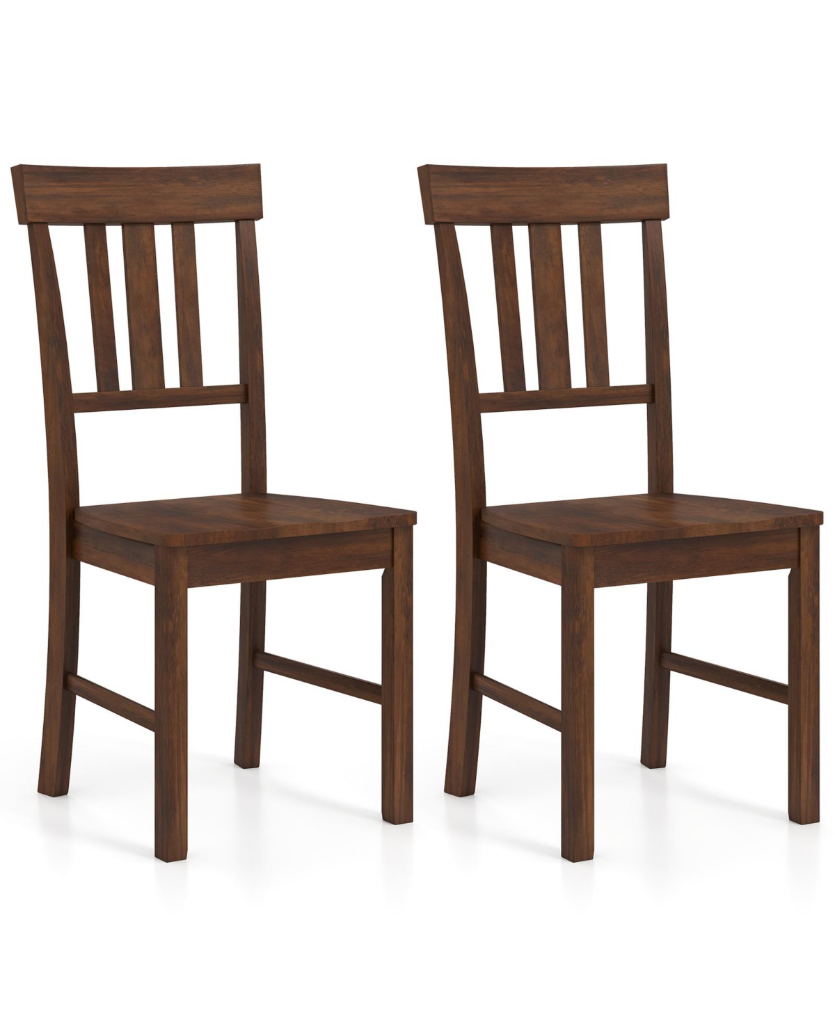Click here for Gymax Dining Chairs Set of 2 Rubber Wood Chairs Wi... prices